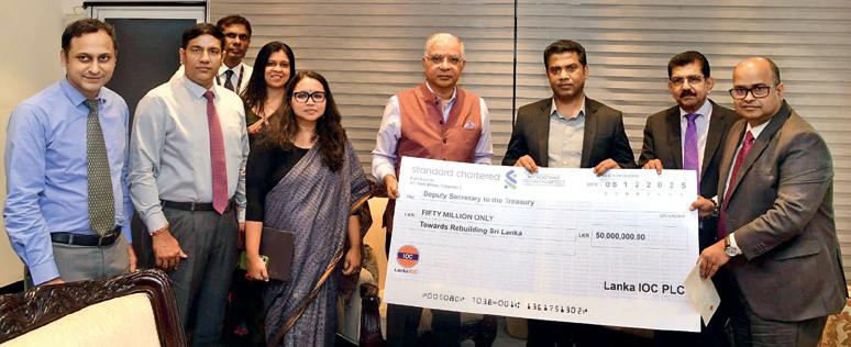 Lanka IOC donates Rs.50mn to Rebuilding Sri Lanka Fund | Daily Mirror ...