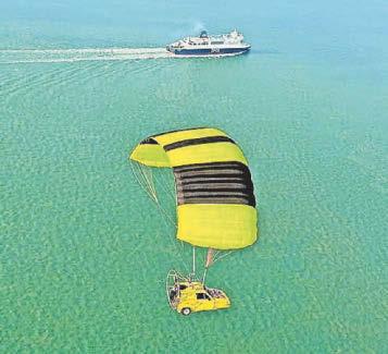 Only fools and horses would fly a Reliant Robin across the Channel ...