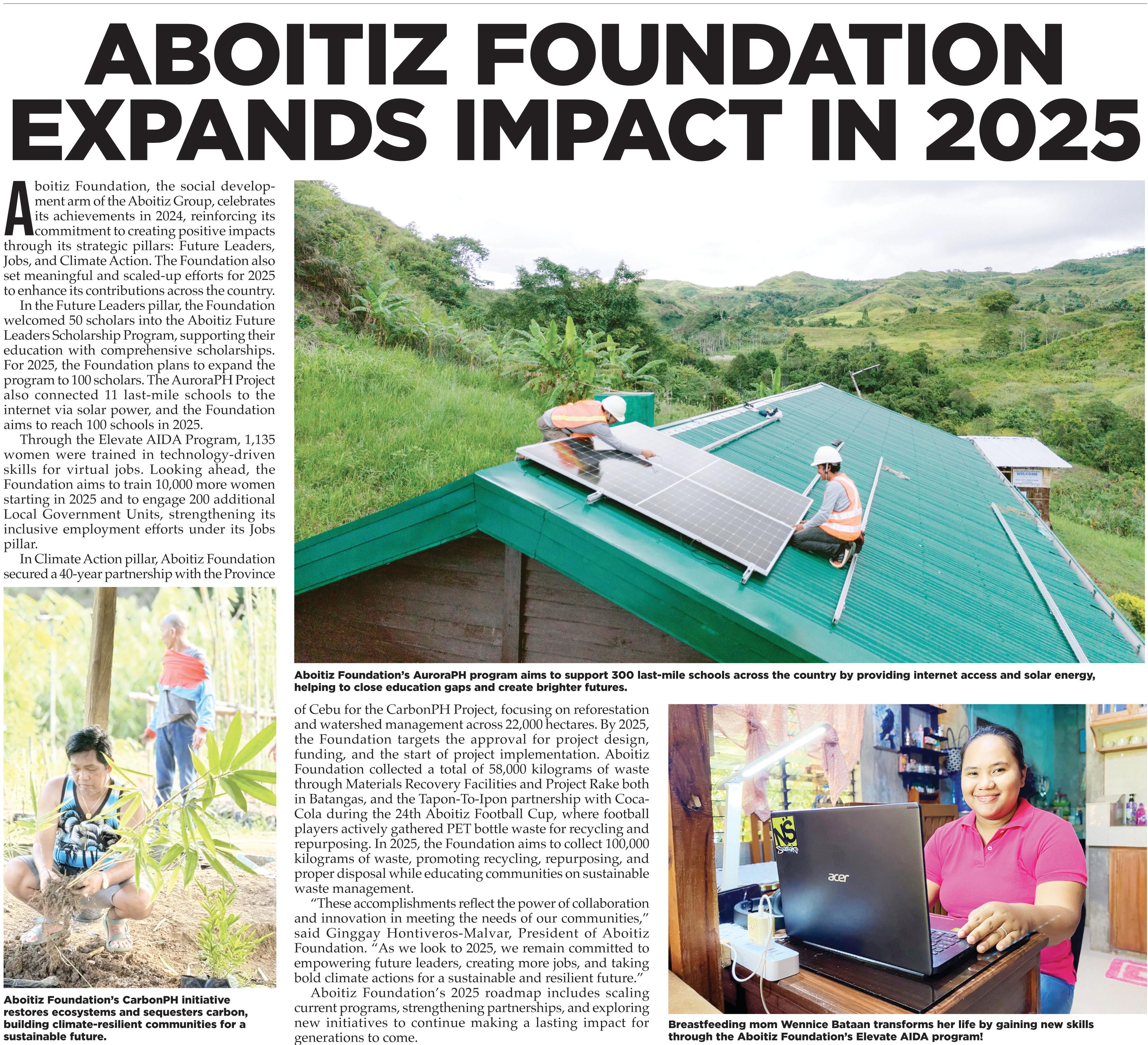 Aboitiz Foundation Expands Impact In 2025 - Read this story on Magzter.com