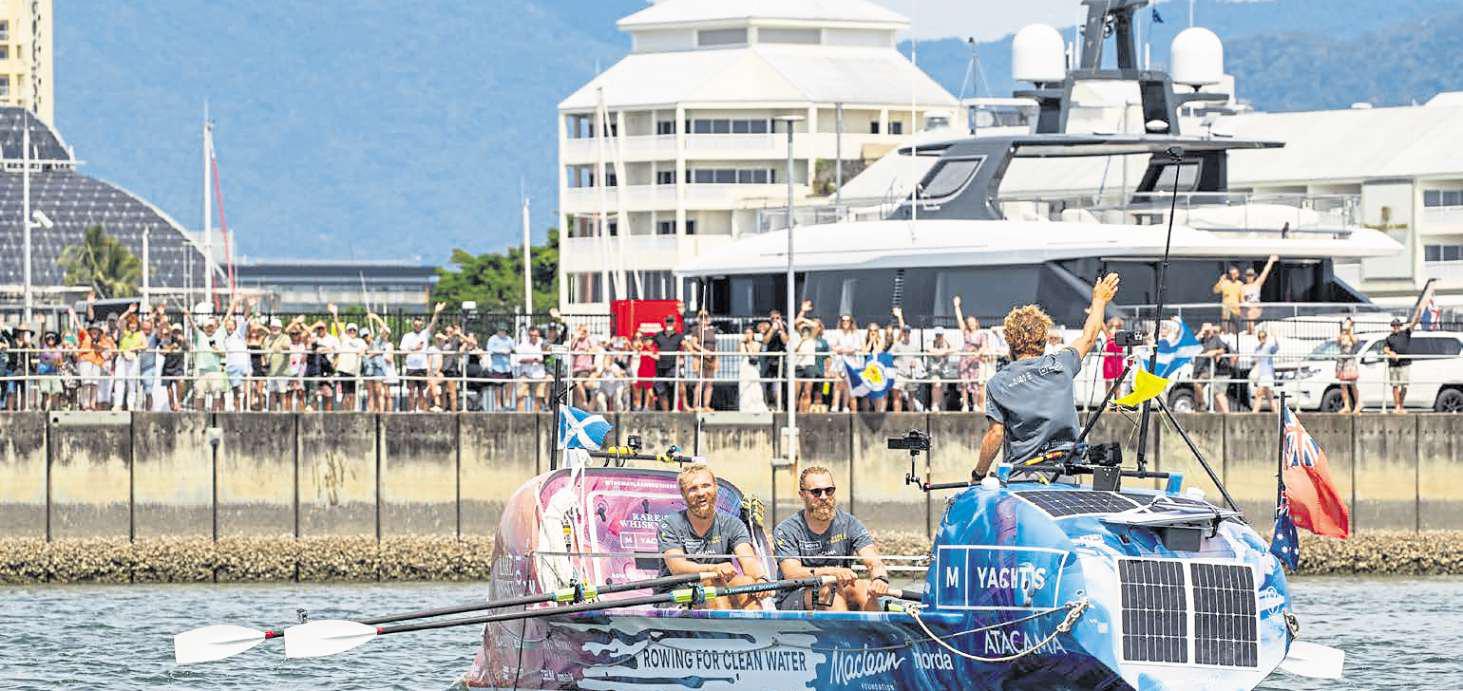 Brothers set new world record for rowing across world's largest ocean ...