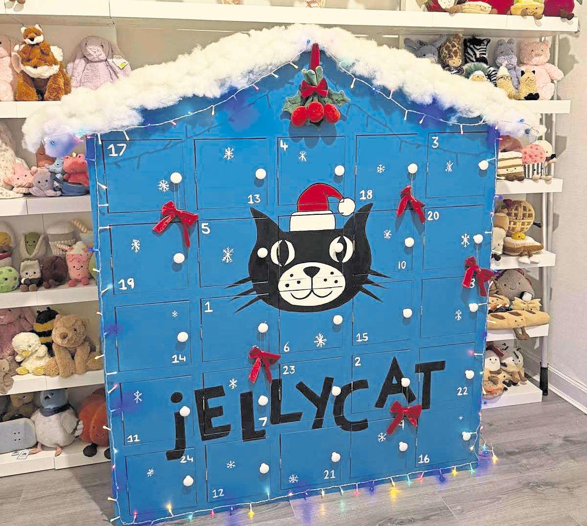 Soft toy obsession is gifted an opening on giant advent calendar ...